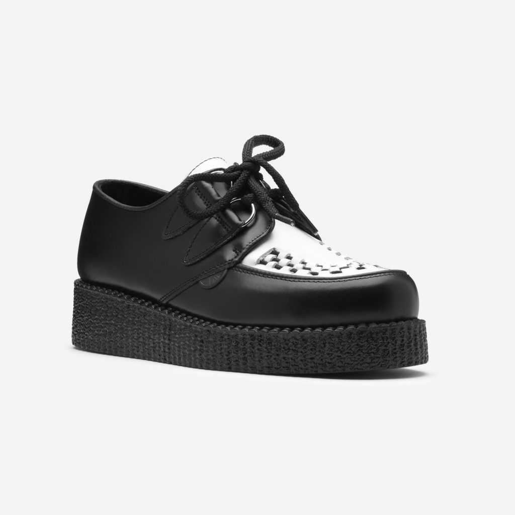 Les creepers Wulfrun Black & White - Underground Shoes